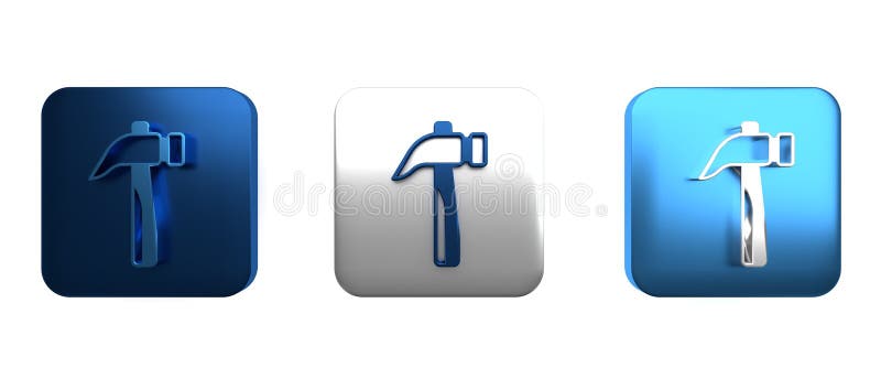Colorful Hammer Icon Isolated on White Background. Tool for Repair ...