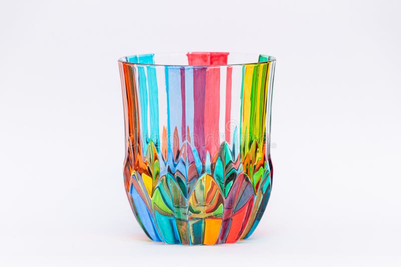 Colorful Hand Crafted Glass of Different Colored Glass Stock Photo ...