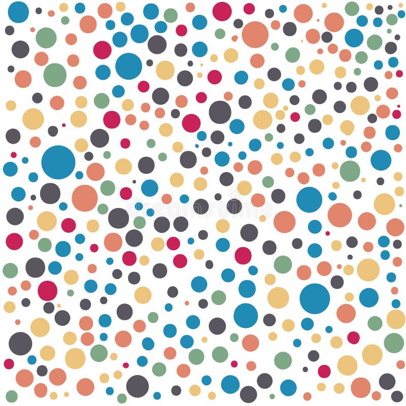 Colorful Hand Drawn Dots Abstract Background Stock Illustration ...