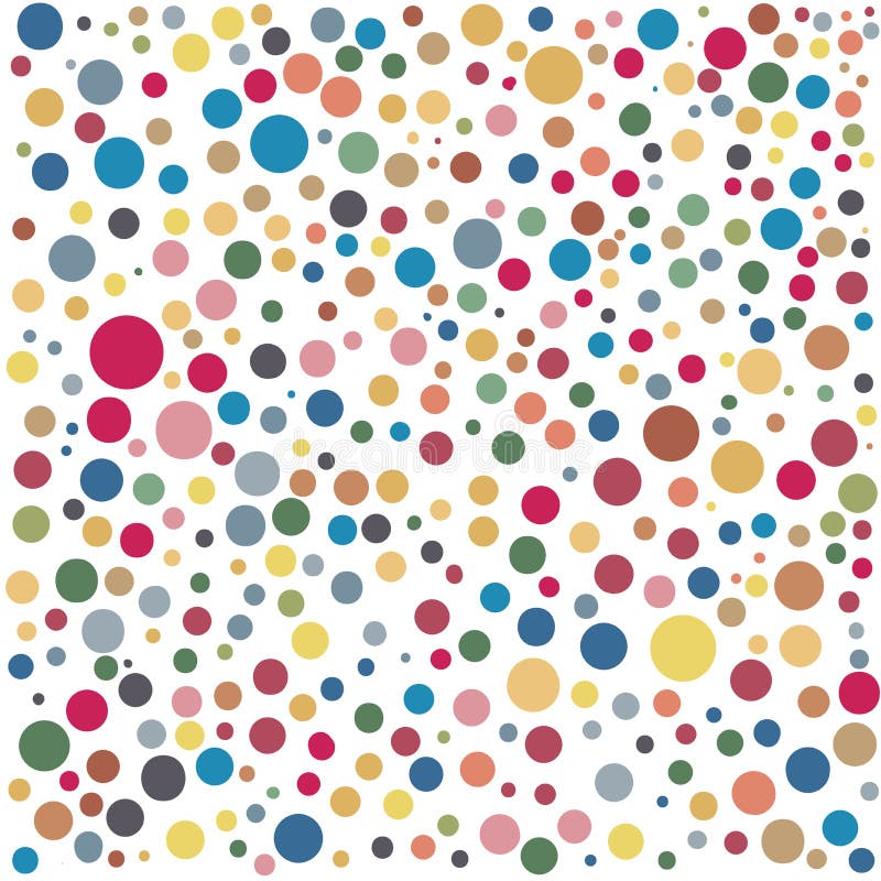 Colorful Hand Drawn Dots Abstract Background Stock Illustration ...
