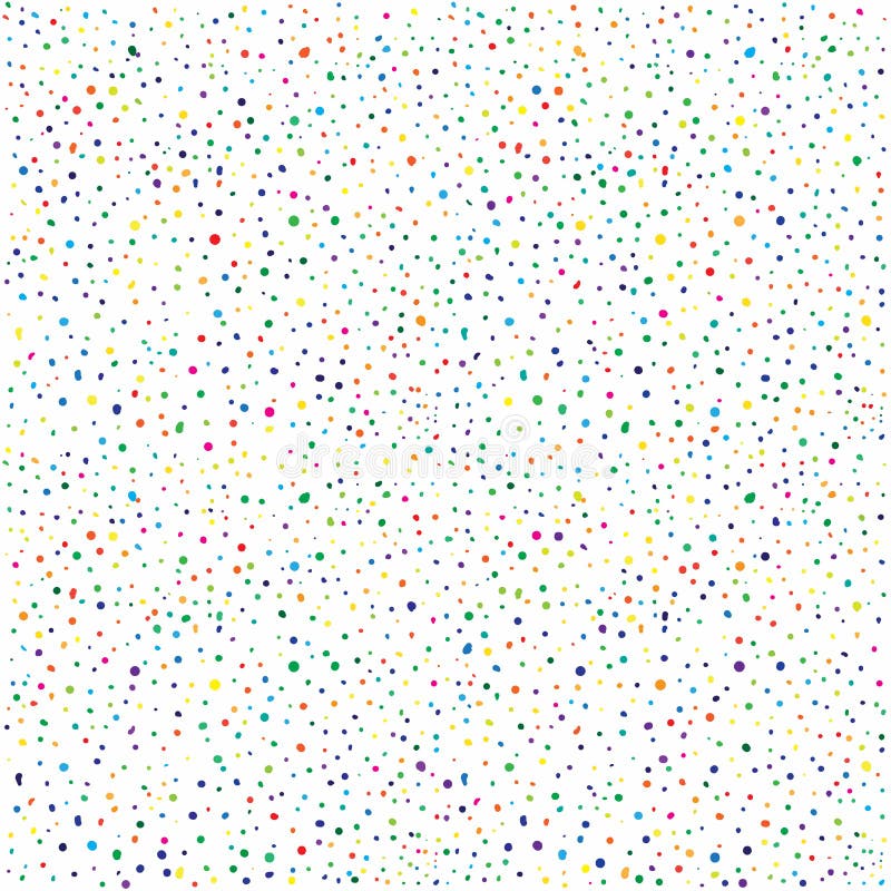 Colorful Hand Drawn Dots Abstract Background Stock Illustration ...