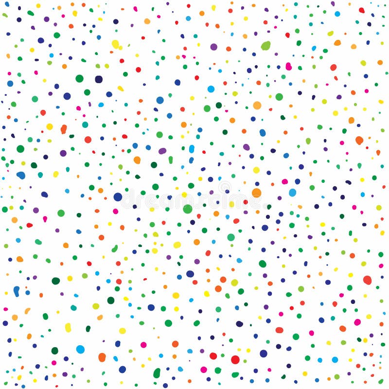 Colorful Hand Drawn Dots Abstract Background Stock Illustration ...