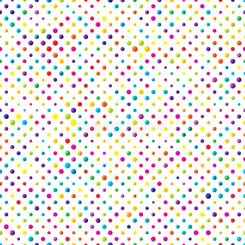 Colorful Hand Drawn Dots Abstract Background Stock Illustration ...