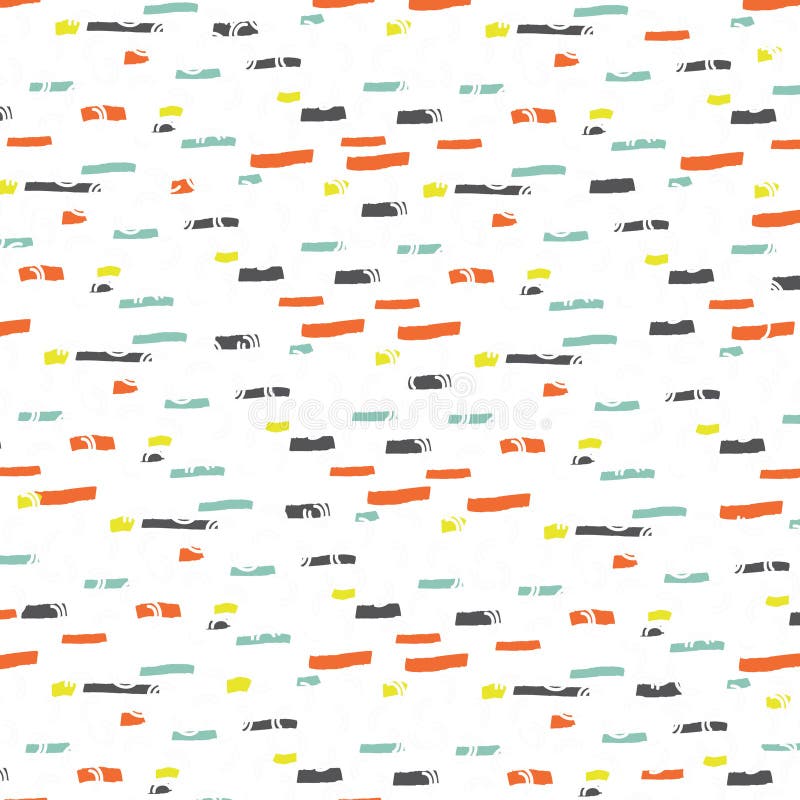 Colorful Hand Drawn Horizontal Line Pattern Stock Vector - Illustration ...