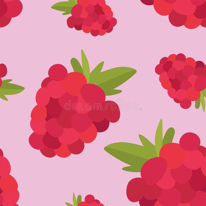 Raspberry pattern stock vector. Illustration of decor - 46698745