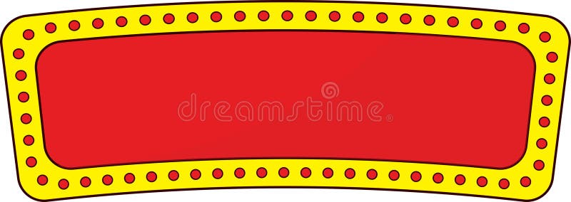 Colorful, Hand-drawn Red Sign Board Stock Illustration - Illustration ...