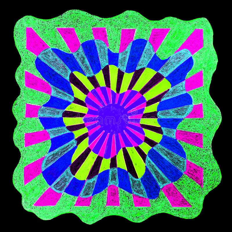 Colorful Hand Painted Triangle Stock Illustration - Illustration of ...