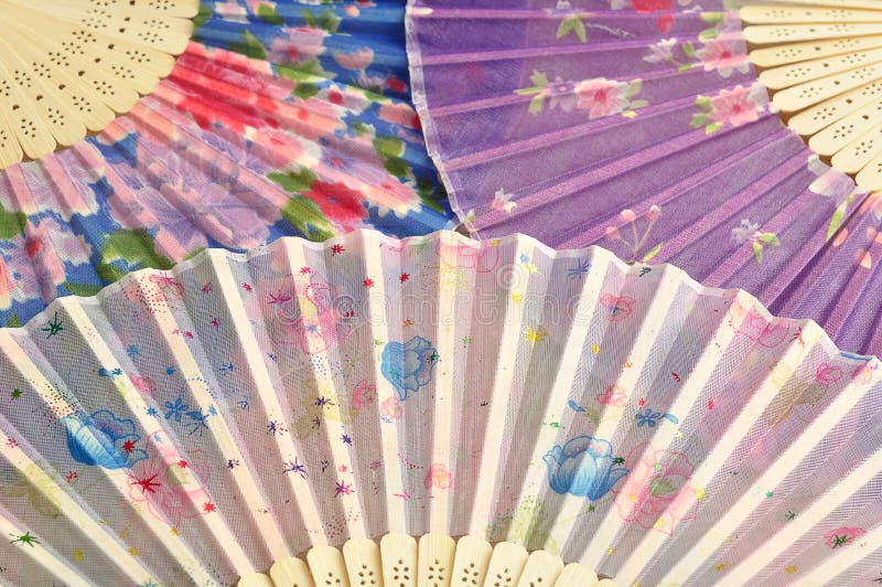 Colorful hand fans stock image. Image of oriental, eastern - 80137873