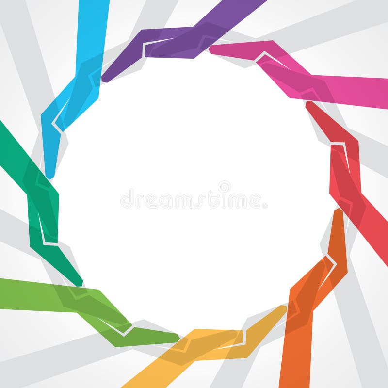 Colorful Hand Make Round Shape for Save Things Stock Vector ...