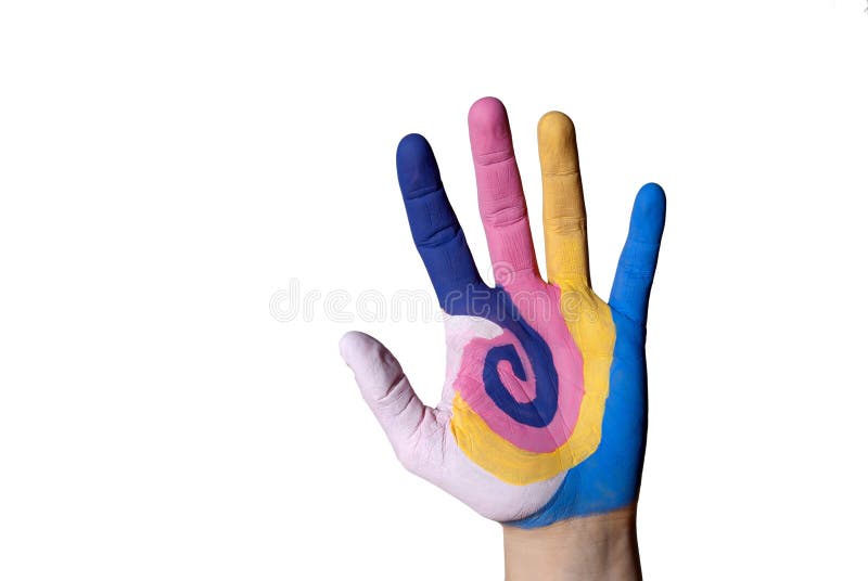 Colorful hand stock image. Image of integrate, caucasian - 31849247