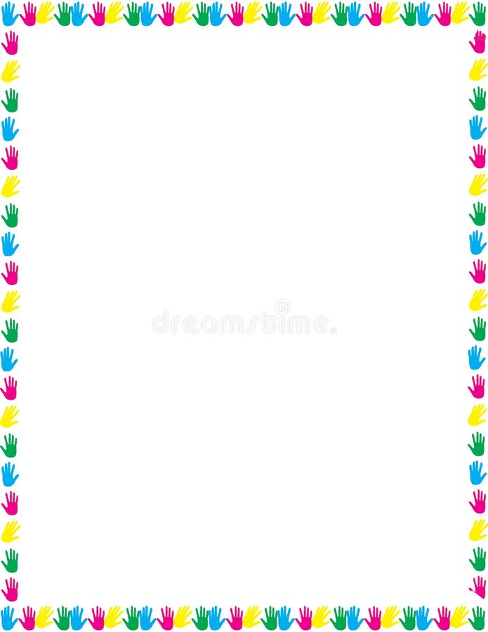 12+ Colorful hand print border Free Stock Photos - StockFreeImages