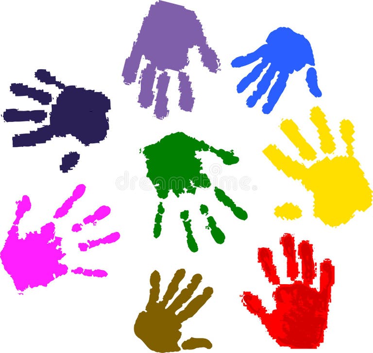 Colorful Hand Prints Stock Illustrations – 36,821 Colorful Hand Prints ...
