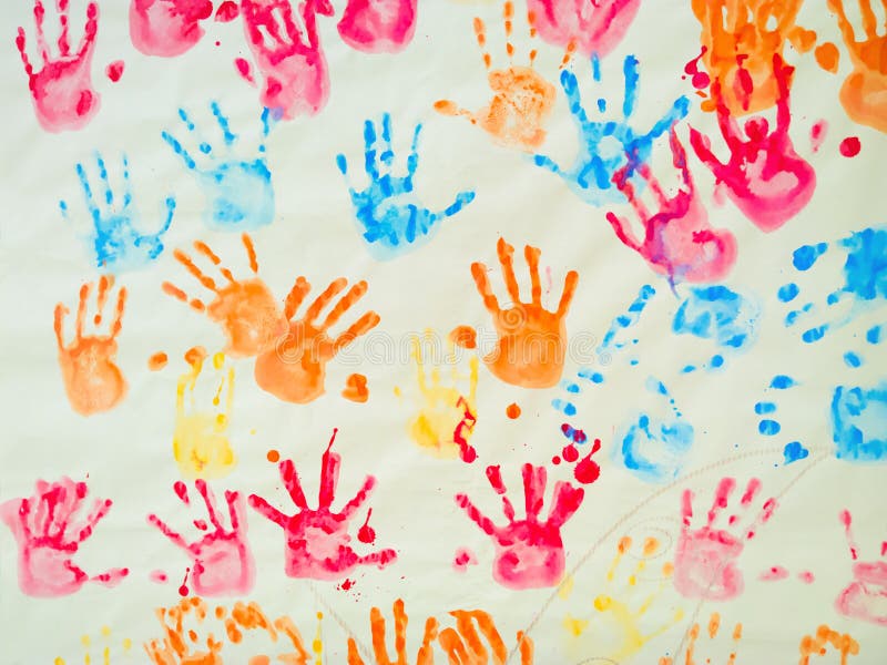 Colorful hand prints stock photo. Image of multi, design - 61724878