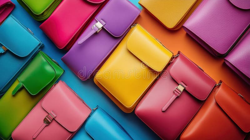Colorful Handbags.Generative AI Illustration Stock Illustration ...