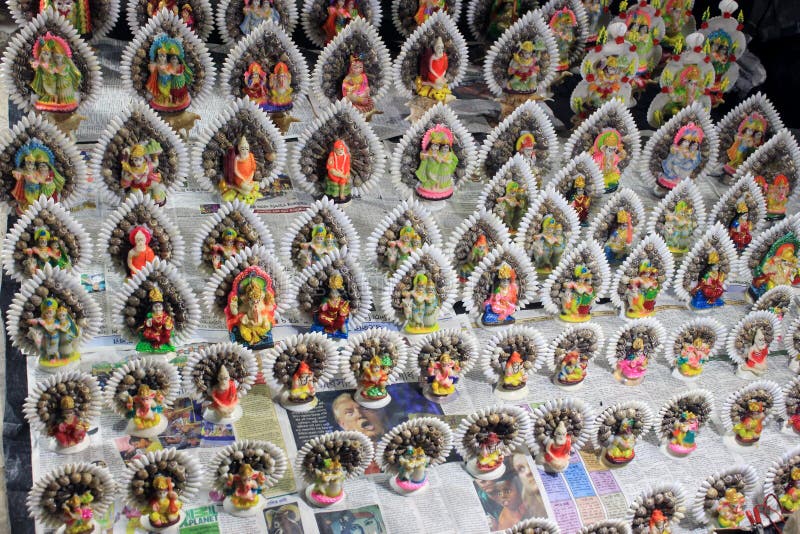 Colorful Handcraft Made by Conch Shell. Stock Image - Image of conch ...