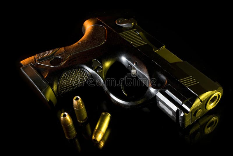 Colorful handgun stock image. Image of orange, white - 14825139