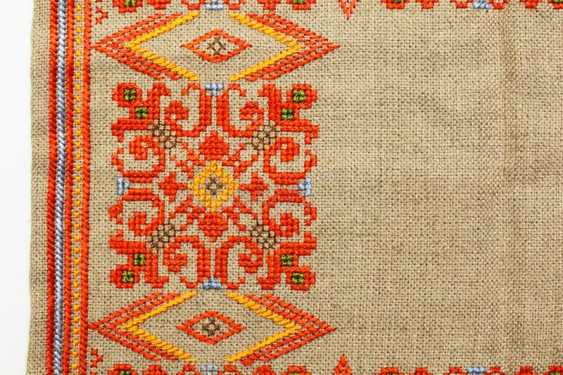 Colorful Handmade Embroidery Background Stock Photo - Image of orange ...