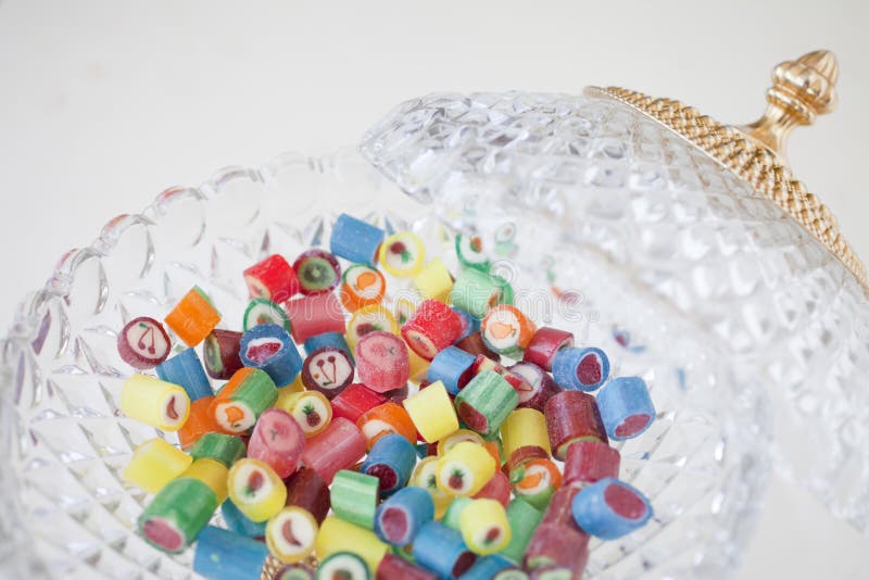 Colorful Handmade Candies in a Crystal Box Stock Photo - Image of ...