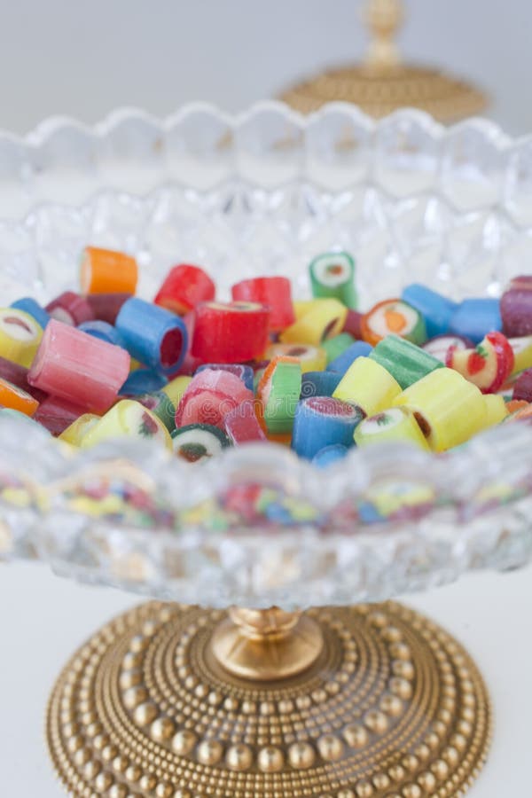 Colorful Handmade Candies in a Crystal Box Stock Photo - Image of ...