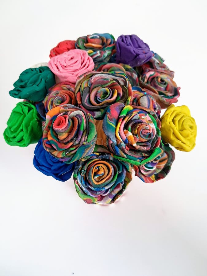Colorful Handmade Clay Roses Stock Image - Image of rose, flower: 320684567
