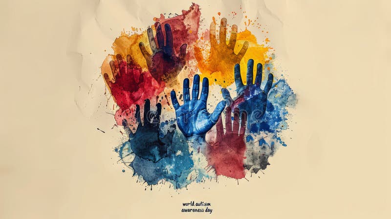Colorful Handprints on White Background - Diversity and Unity Concept ...