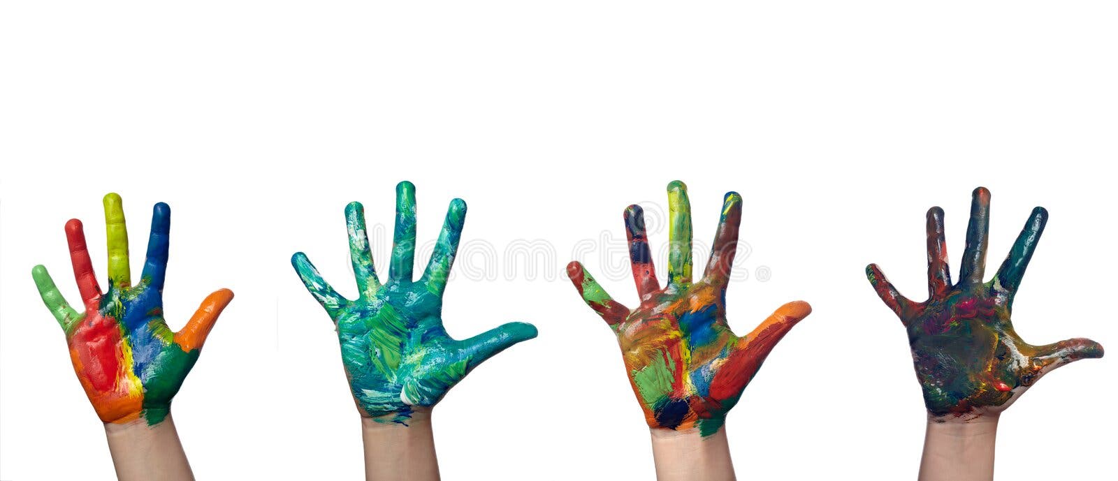Colorful hand prints stock photo. Image of hands, dirt - 10357330