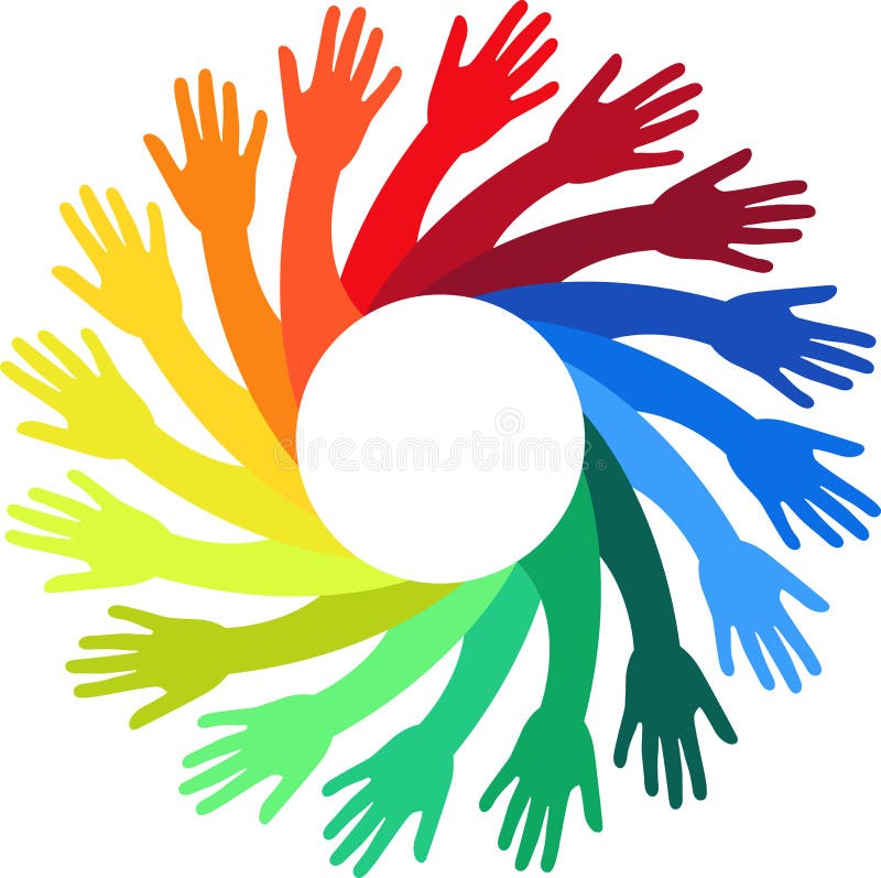 Meeting Circle Hands stock vector. Illustration of design - 36465905