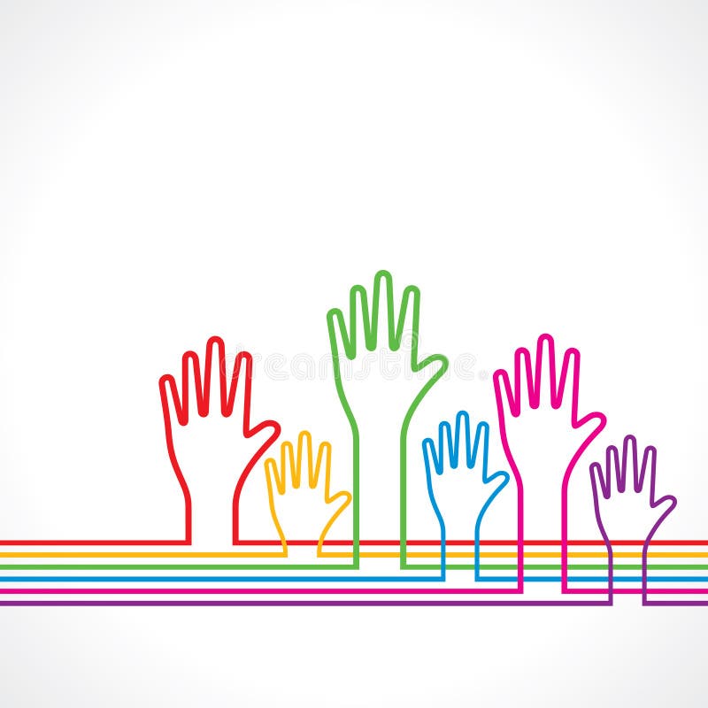 Color hands background stock vector. Illustration of creative - 36234036