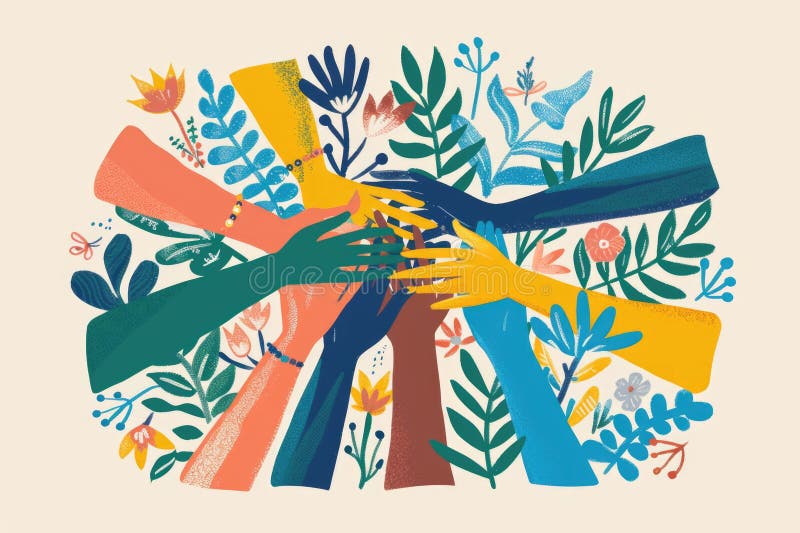 Unity in Diversity: Illustration of a Diverse Group of People from ...