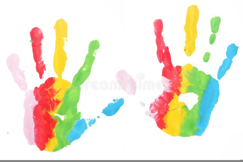 Colorful Hands Child Printed Picture. Image: 14926207