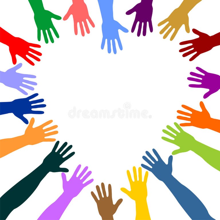 Colorful hands stock vector. Illustration of community - 29892330