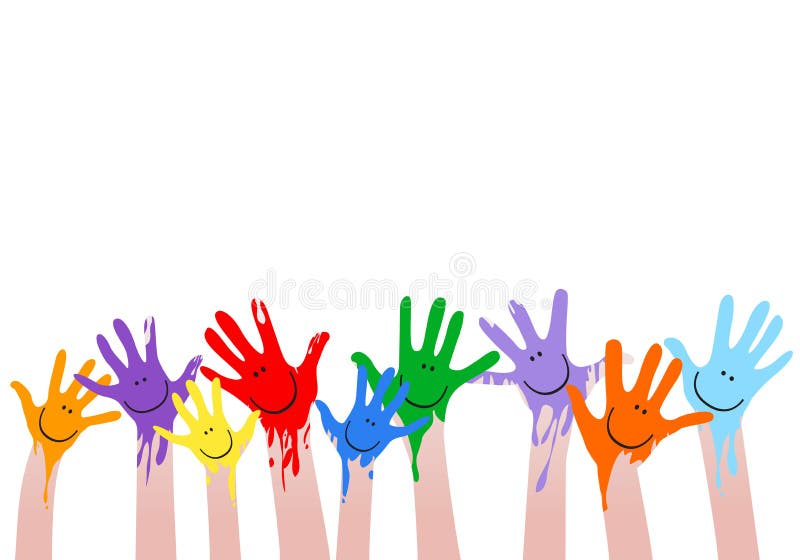 Colorful hands stock vector. Illustration of arms, background - 17648341