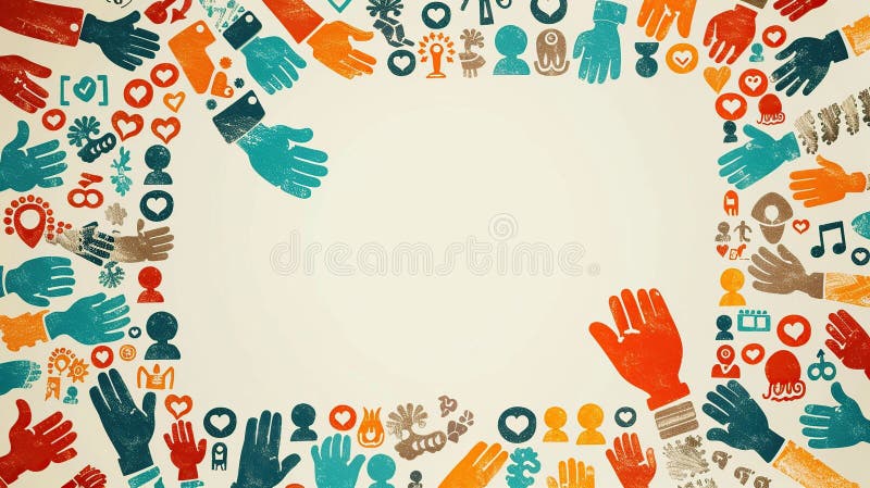 Helping Hands Border Clip Art