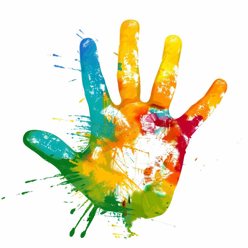 Colorful hands vector stock illustration. Illustration of color - 364801039