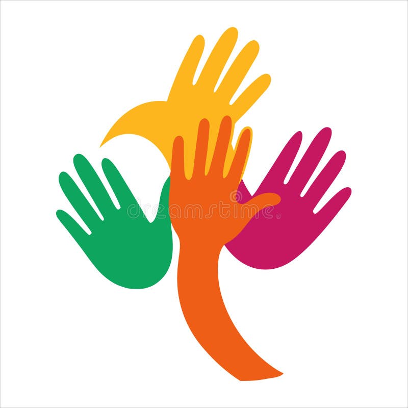 Colorful Hands Vector Illustration Collection Stock Vector ...