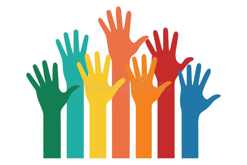 Colorful Hands Vector Illustration Collection Stock Vector ...
