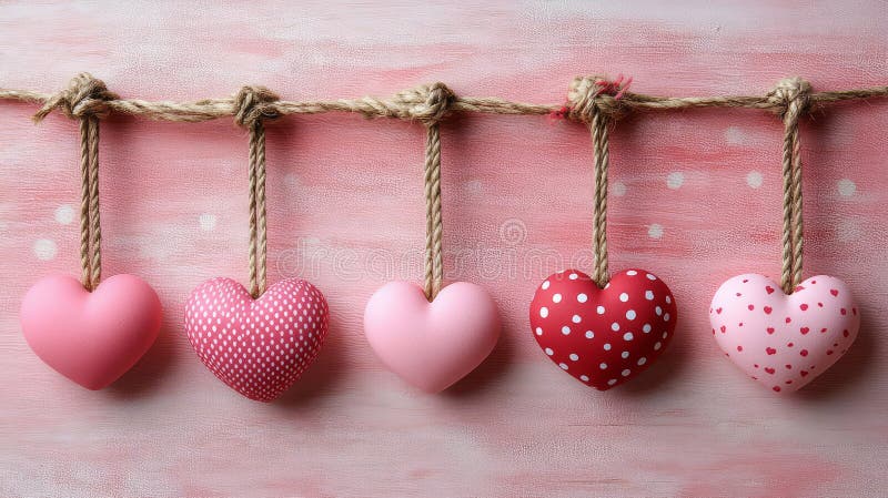 Colorful Hanging Hearts Create a Vibrant, Romantic Atmosphere in a ...