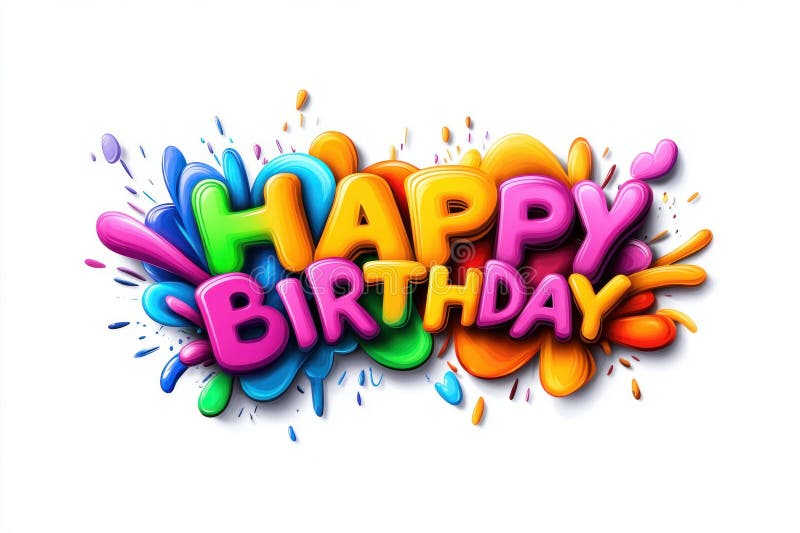 Happy Birthday Text Graphics Happy Birthday Text Creative Design