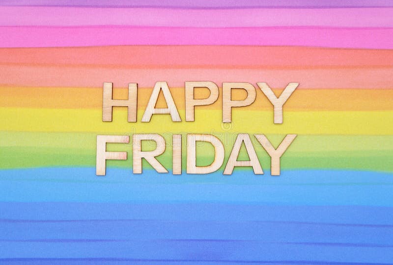 Colorful Happy Friday Background - Illustration Stock Image - Image of ...