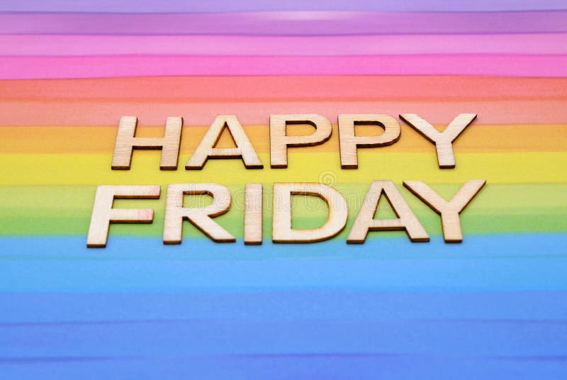 Colorful Happy Friday Background Stock Image - Image of font, poster ...