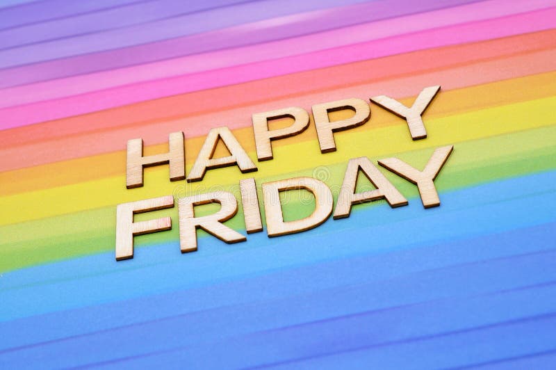 Colorful Happy Friday Illustration Stock Photo - Image of friday ...
