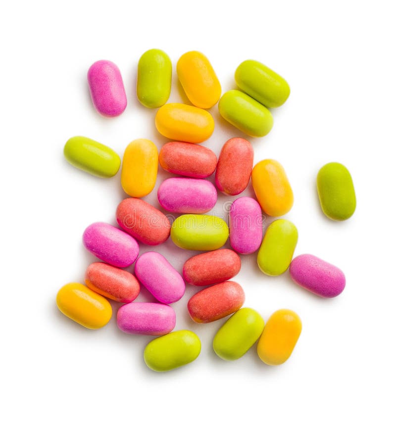 Colorful Hard Mint Candies Isolated on White Background Stock Image ...