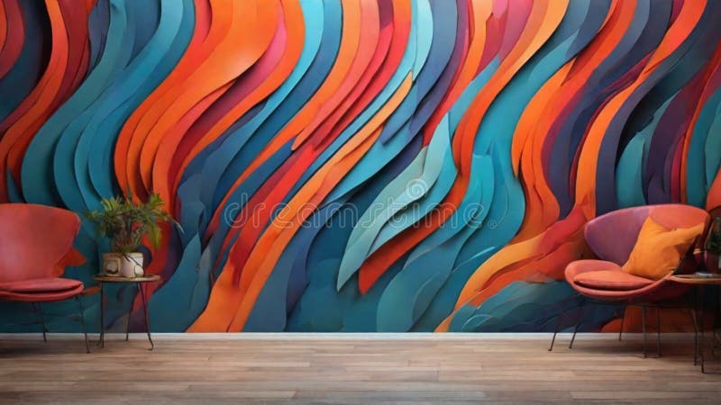 Colorful Harmony: a Harmonious Wall Design Complemented by a Multicolor ...