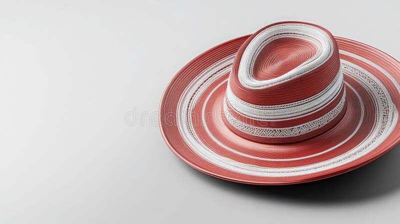 Colorful Hat and Plate Arranged on a Minimalist Background Stock ...
