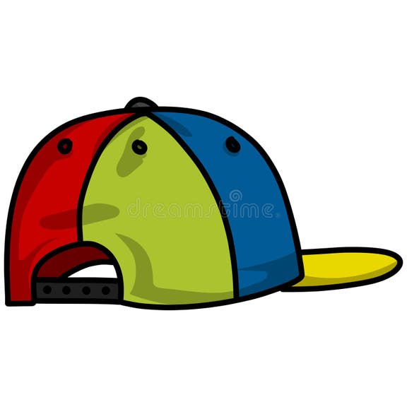 Colorful Hat Snapback Cap Backward Illustration Vector Stock Vector ...