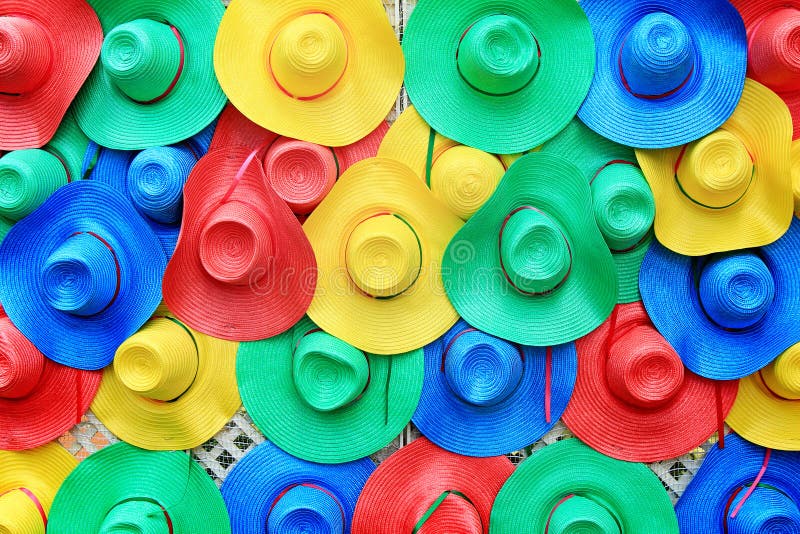 Colorful hats stock photo. Image of fashion, hats, market - 44806596