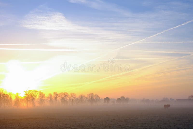 Colorful Hazy Dawn from the South Rim of the Grand Canyon Stock Photo ...