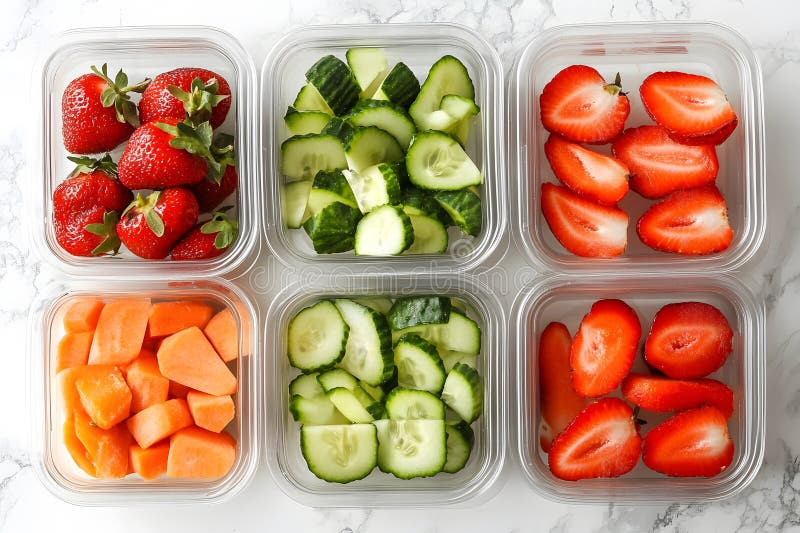 Colorful Healthy Spring Dishes with Fresh Produce on a Bright Surface ...