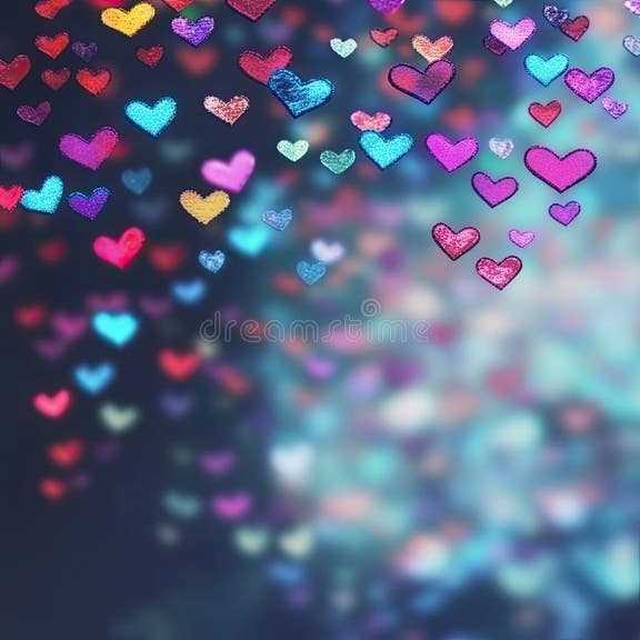 Colorful Heart Background stock image. Image of card - 353283875