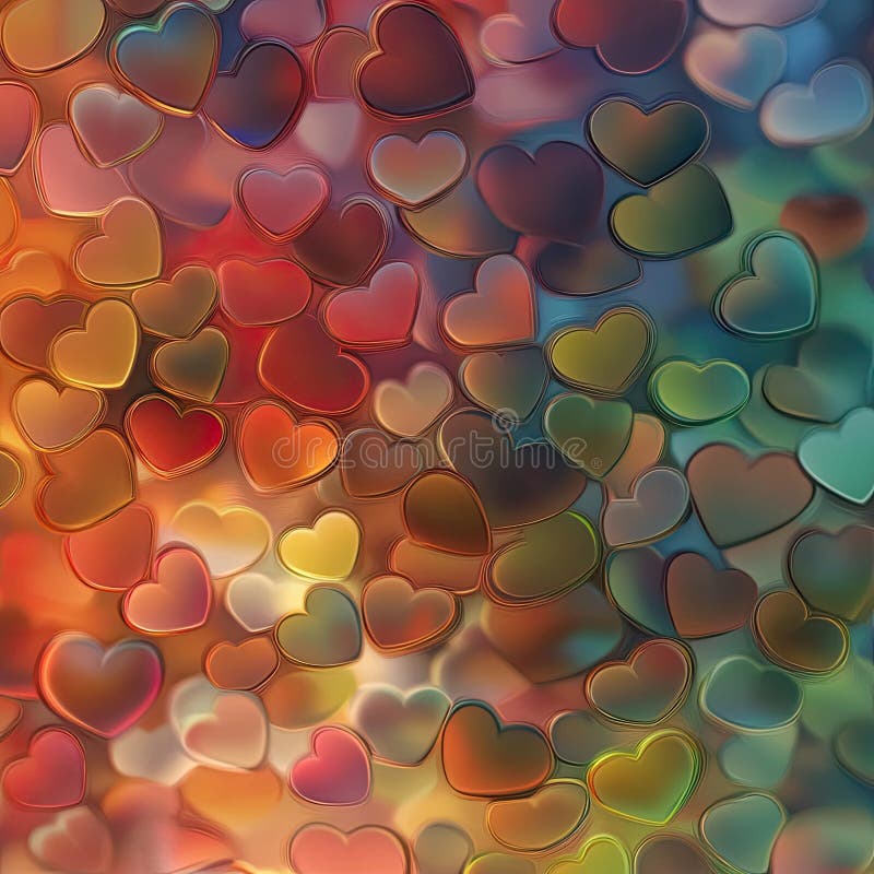 Colorful Heart Background stock illustration. Illustration of heart ...